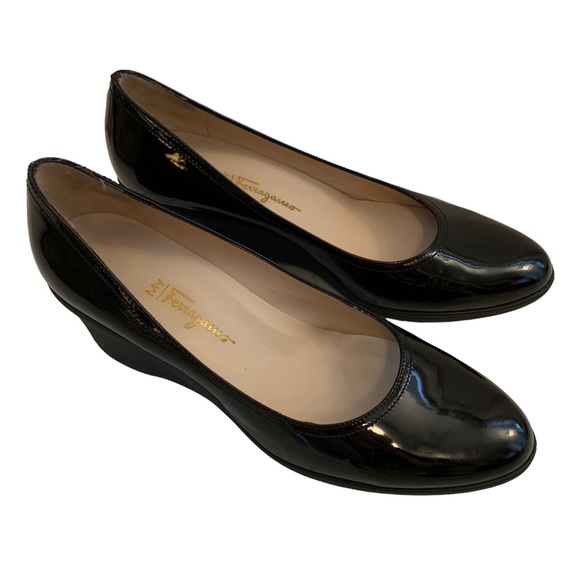 Salvatore Ferragamo | Shoes | Salvatore Ferragamo Black Patent Leather ...